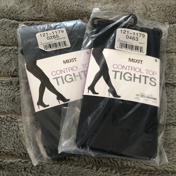 Mixit | Accessories | Sale 35 Mixit Charcoal And Navy Tights | Poshmark